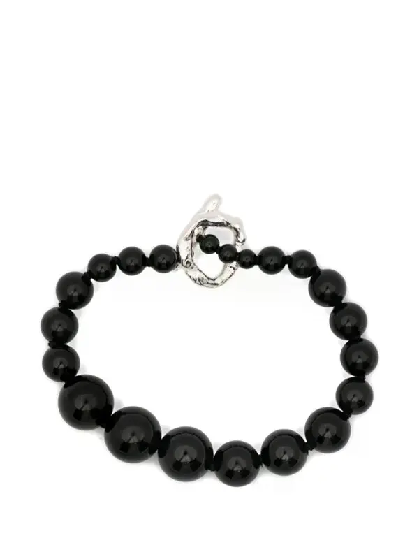 Completedworks Beaded Bracelet With T-bar Fastening - Silver