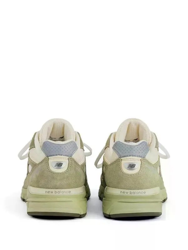NEW BALANCE 990v4 Suede Sneakers - Green