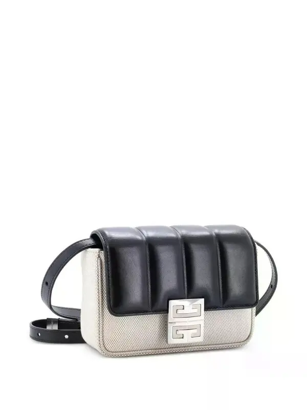 Givenchy 4g Padded Leather And Canvas Small Shoulder Bag