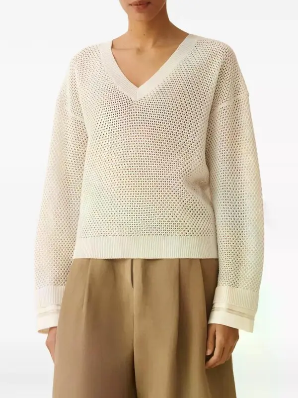 Fabiana Filippi V-neck Long-sleeve Sweater
