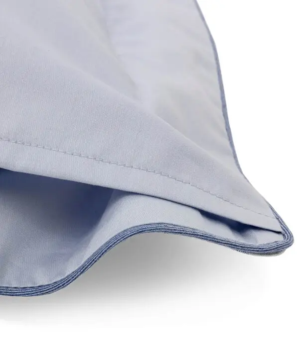 YVES DELORME Ecumes Square Oxford Pillowcase - Blue