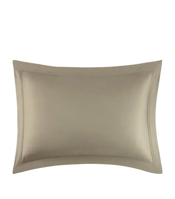 YVES DELORME Triomphe Kaki Oxford Pillowcase - Green