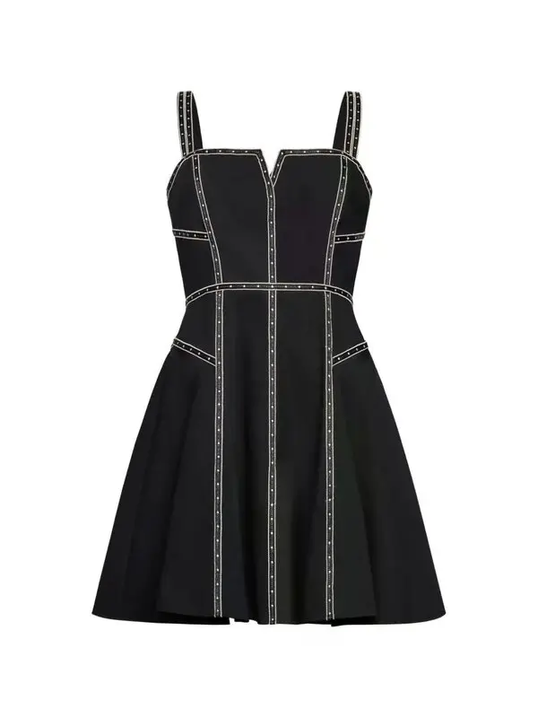Cinq À Sept Jelena Flared Dress With Square Neck - Black