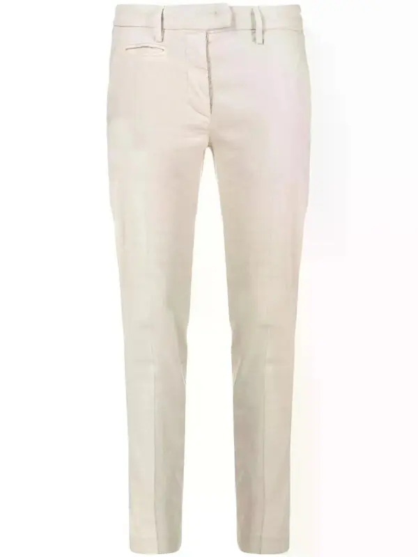 DONDUP Slim Cropped Trousers - Neutrals