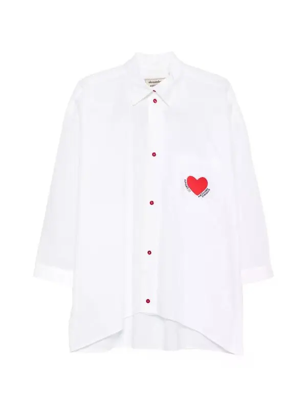 ALESSANDRO ENRIQUEZ Heart Embroidered Shirt