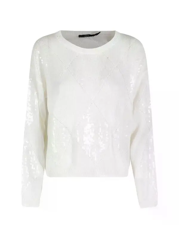 Seventy Embellished Diamond Pattern Sweater - Neutrals