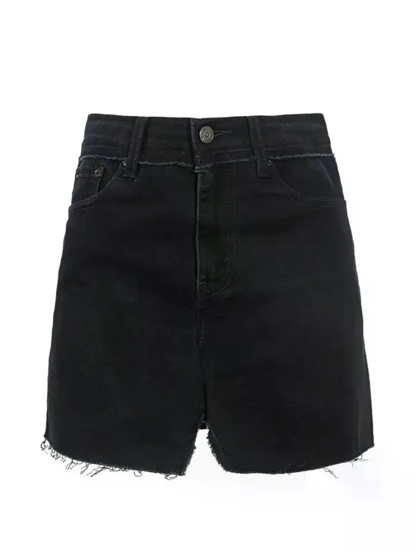 Vetements Asymmetric Hem Denim Mini Skirt - Black