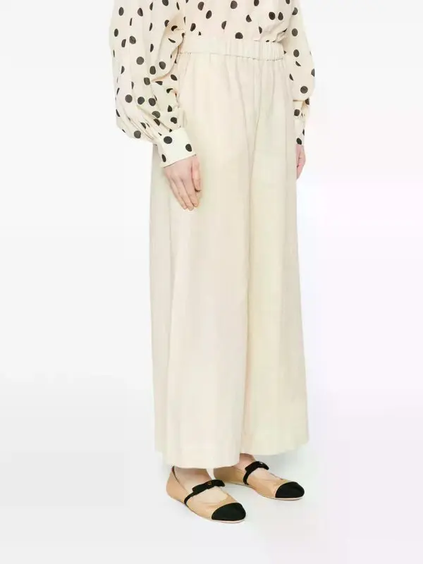 Max Mara Elasticated Waistband Trousers - Neutrals