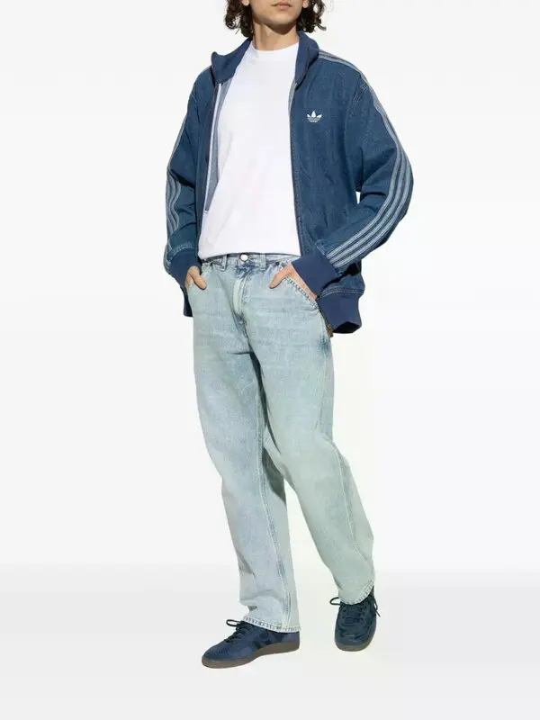 Adidas Adicolor Denim Firebird Track Jacket - Blue