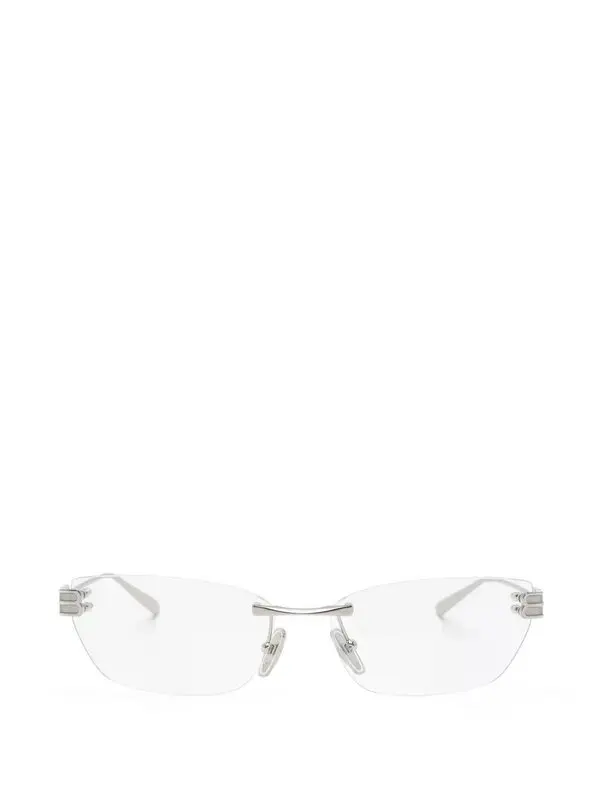 Balenciaga Ovale Frame Glasses - Silver