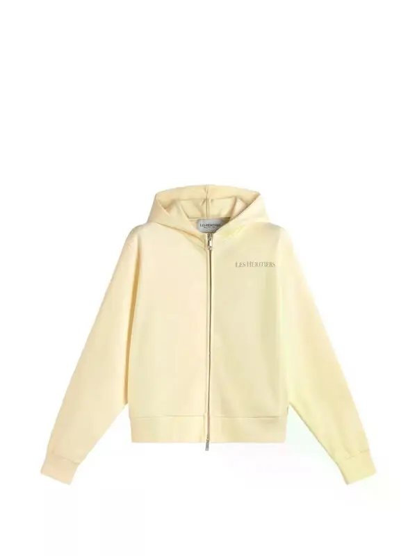 LES HÉRITIERS Logo Detail Zip-up Hoodie