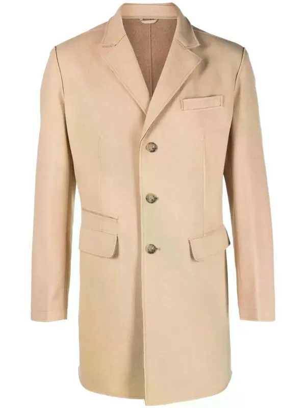 Karl Lagerfeld Exposed Seam Single-breasted Midi Coat - Neutrals