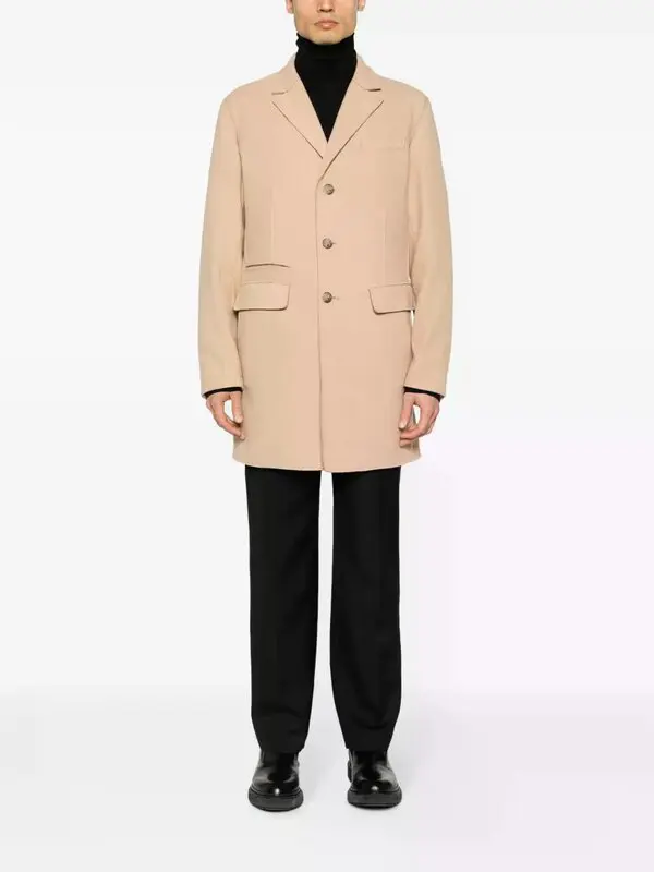 Karl Lagerfeld Exposed Seam Single-breasted Midi Coat