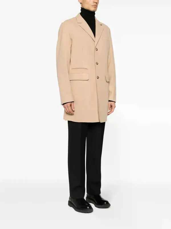 Karl Lagerfeld Exposed Seam Single-breasted Midi Coat