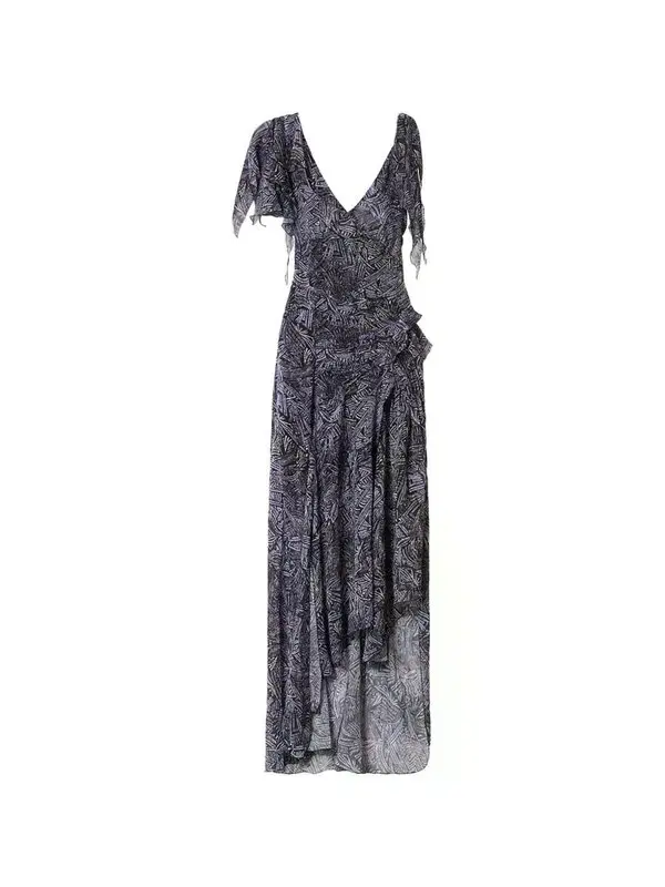 Isabel Marant Étoile Tylena Ruffled Asymmetric Dress - Black