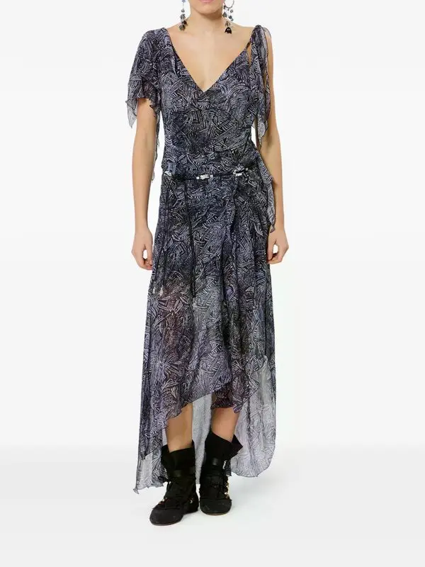 Isabel Marant Étoile Tylena Ruffled Asymmetric Maxi Dress