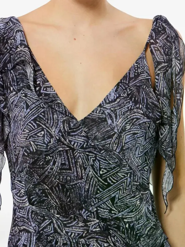 Isabel Marant Étoile Tylena Ruffled Asymmetric Maxi Dress