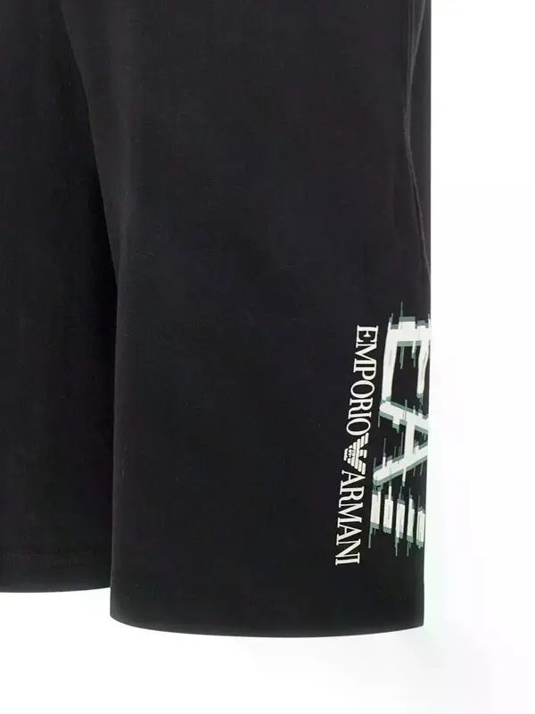EA7 Cotton Drawstring Logo Shorts
