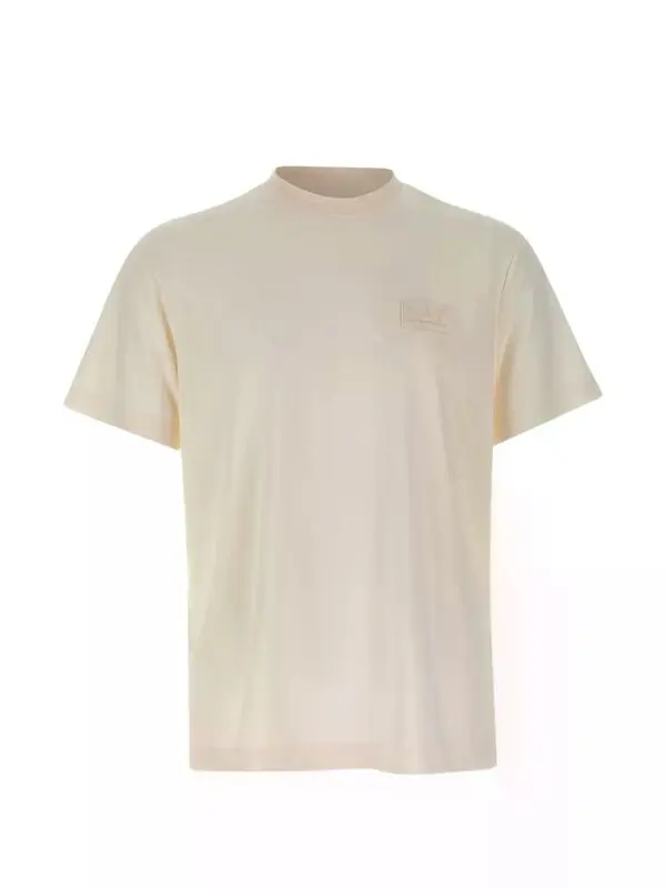 EA7 Logo-print Crew-neck T-shirt - Neutrals
