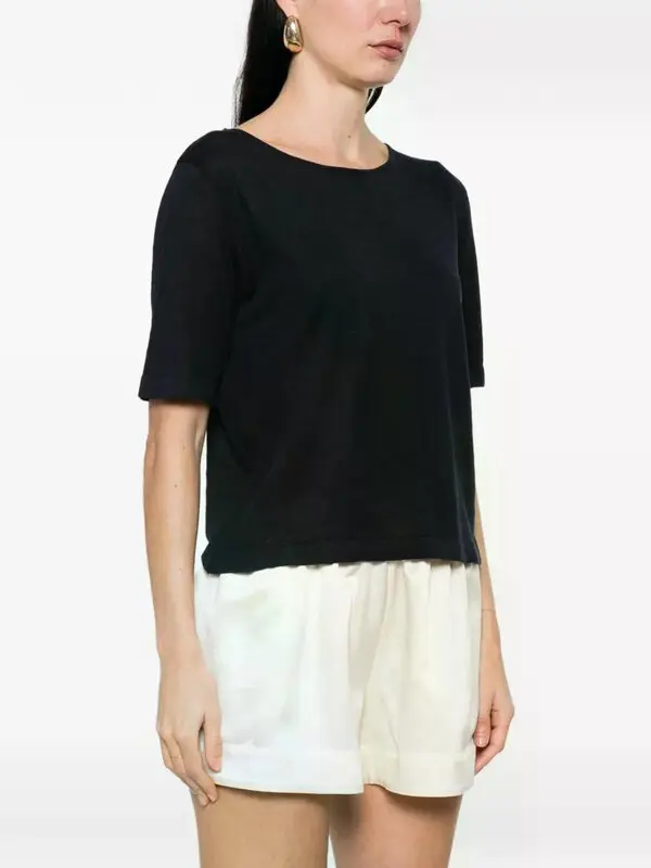 BASE Crew Neck T-shirt With Short Sleeves - Blue