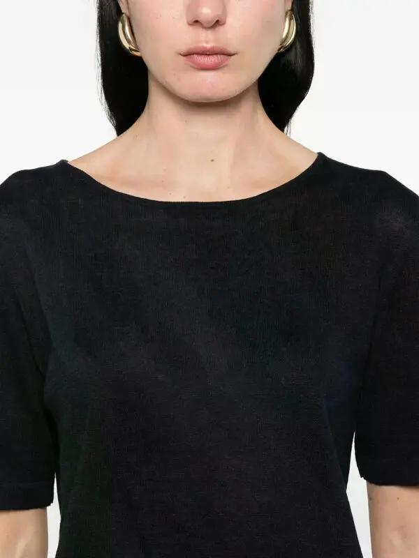 BASE Crew Neck T-shirt With Short Sleeves - Blue