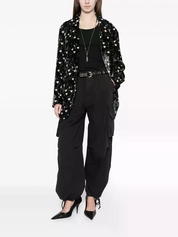 R13 Ragged Heart-print Blazer