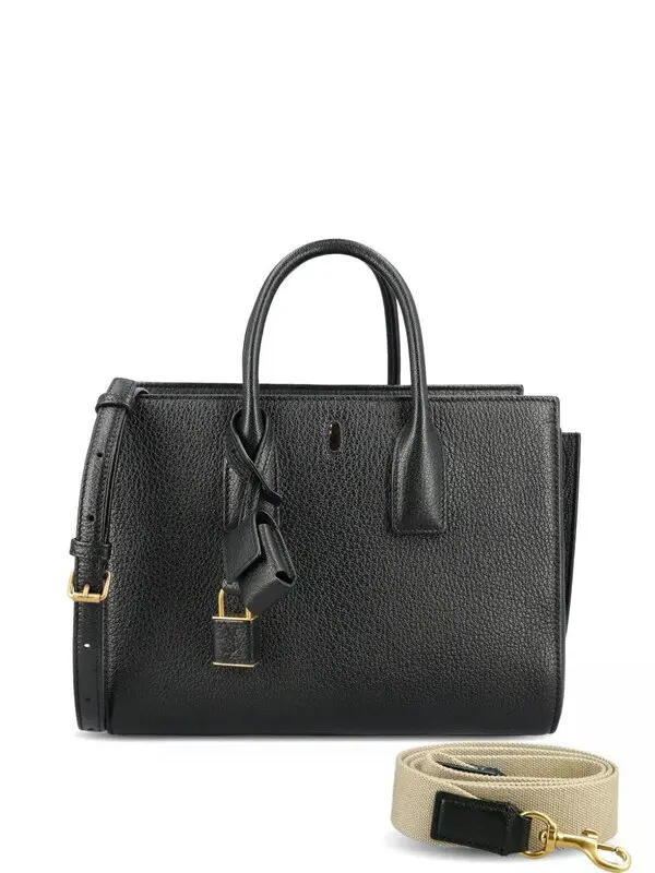 Saint Laurent Padlock Detail Tote Bag - Black