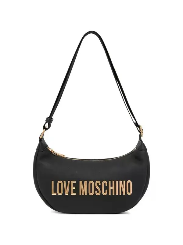 Moschino Logo Shoulder Bag - Black