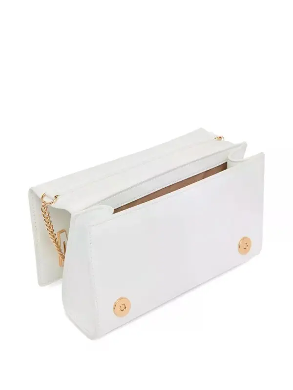 Moschino Lettering Chain Clutch Bag - White