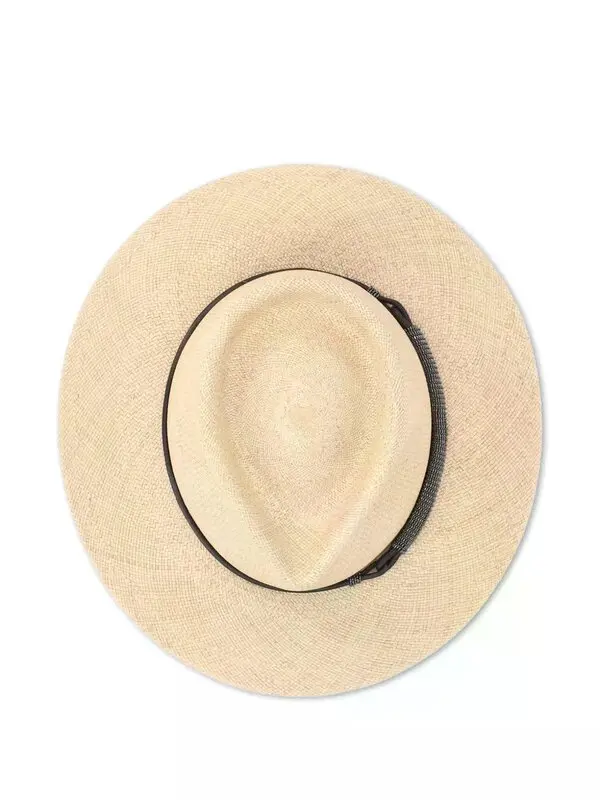 Brunello Cucinelli Woven Monile Fedora Hat