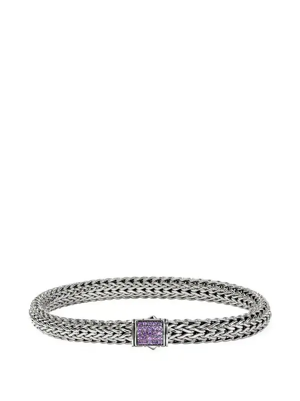 John Hardy Sterling Amethyst Gemstone Bracelet - Silver