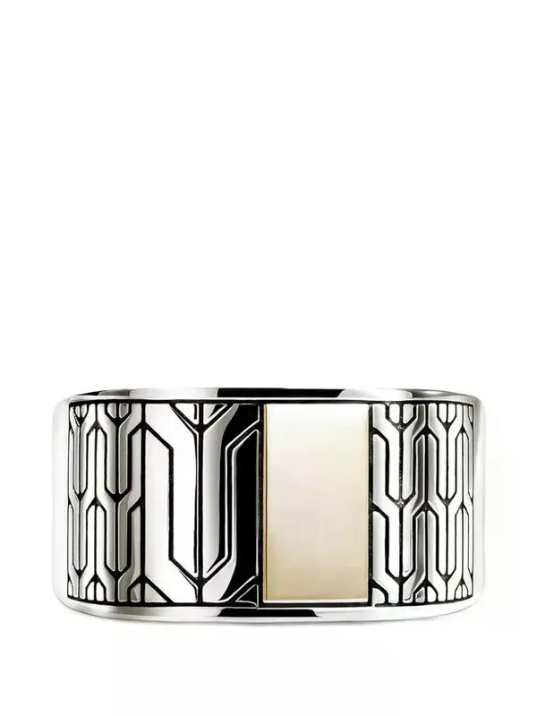 John Hardy Sterling Patterned Band Ring - Silver