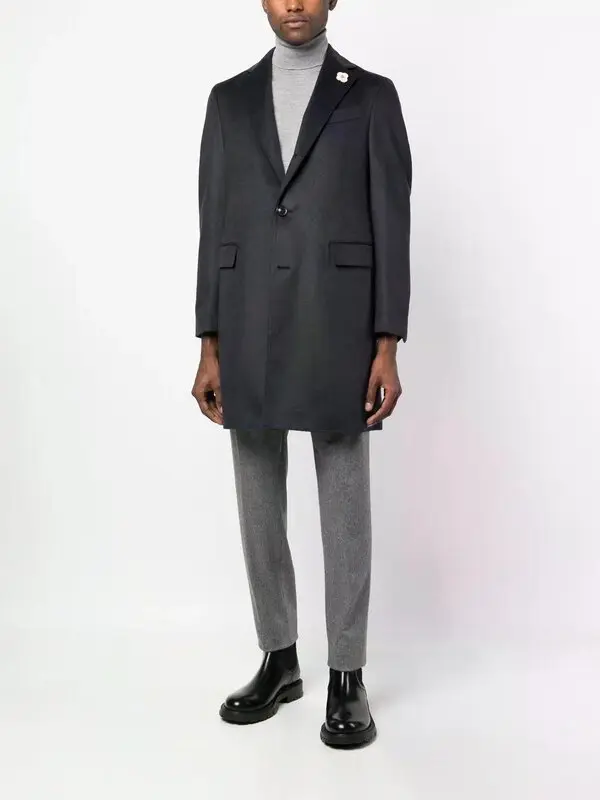 LARDINI Single-breasted Cashmere Overcoat