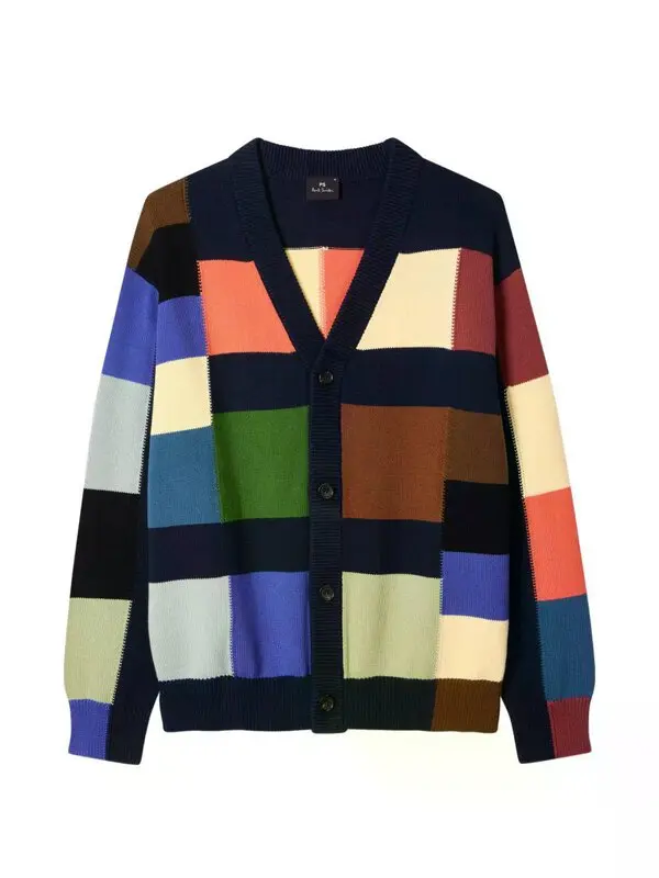 Paul Smith Patchwork V-neck Cardigan