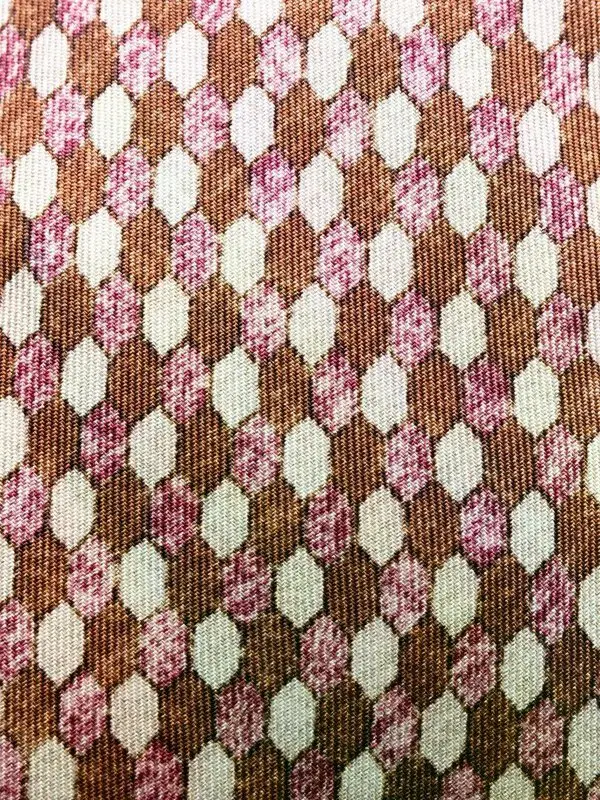Tagliatore Geometric Print Silk Neck Tie - Brown