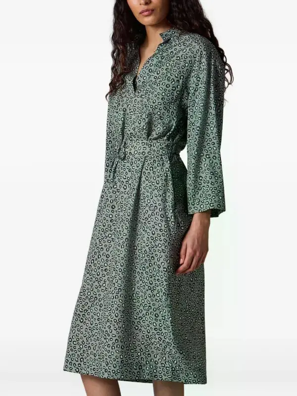 Paul Smith Animal Print V-neck Belted Dress