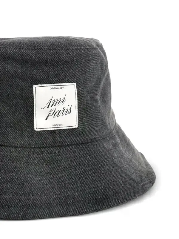 AMI Paris Logo-patch Bucket Hat