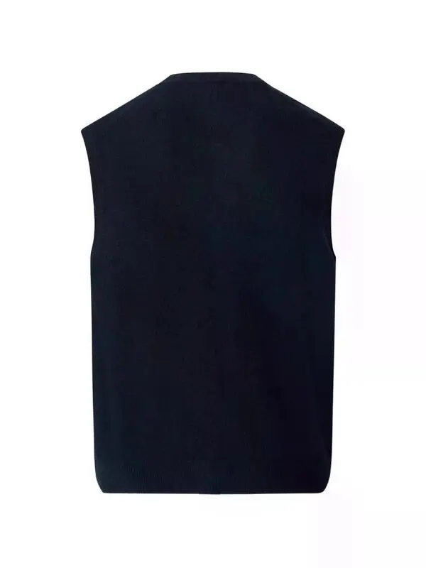 HACKETT V-neck Buttoned Waistcoat - Blue