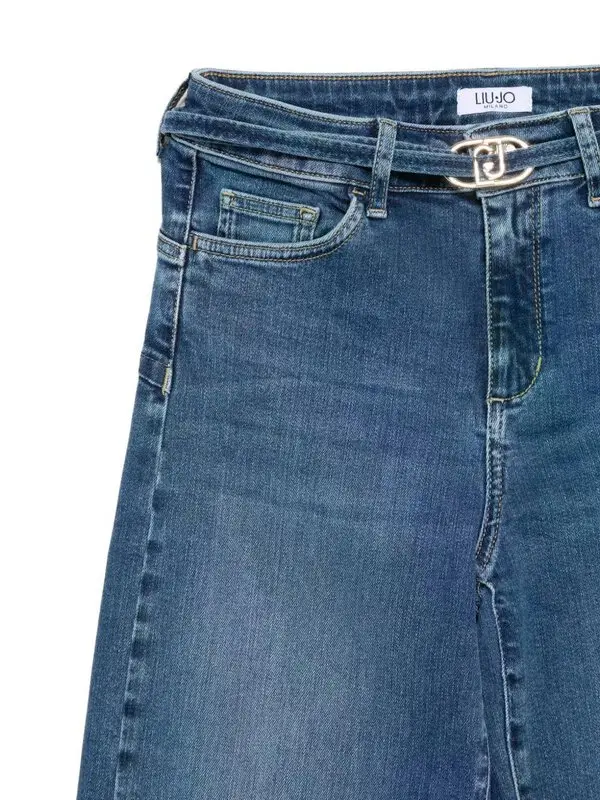 Liu Jo Logo Buckle High-waisted Jeans