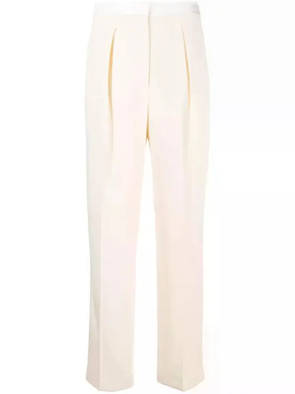 FORTE_FORTE High-waist Pleated Trousers - Neutrals