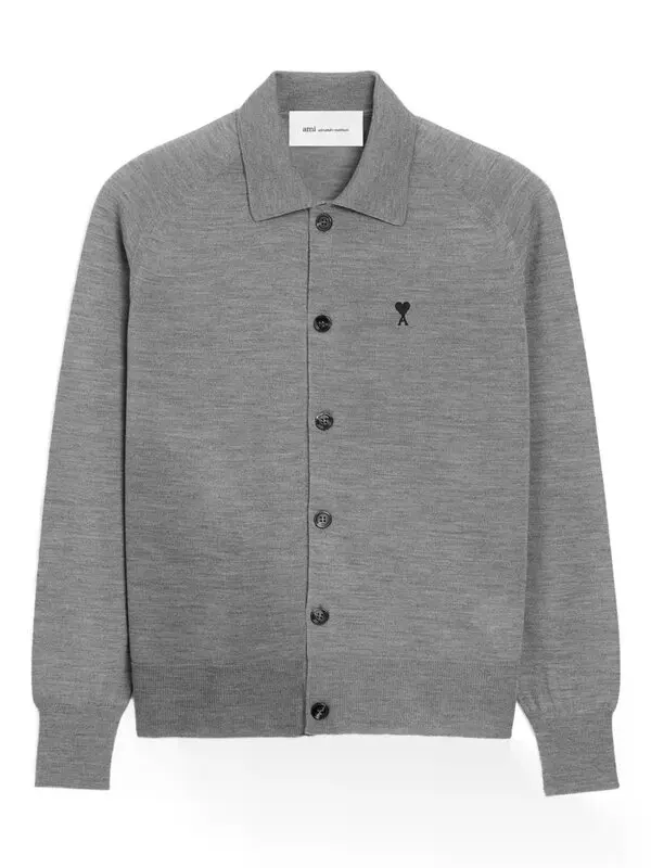 AMI Paris Merino Wool Cardigan