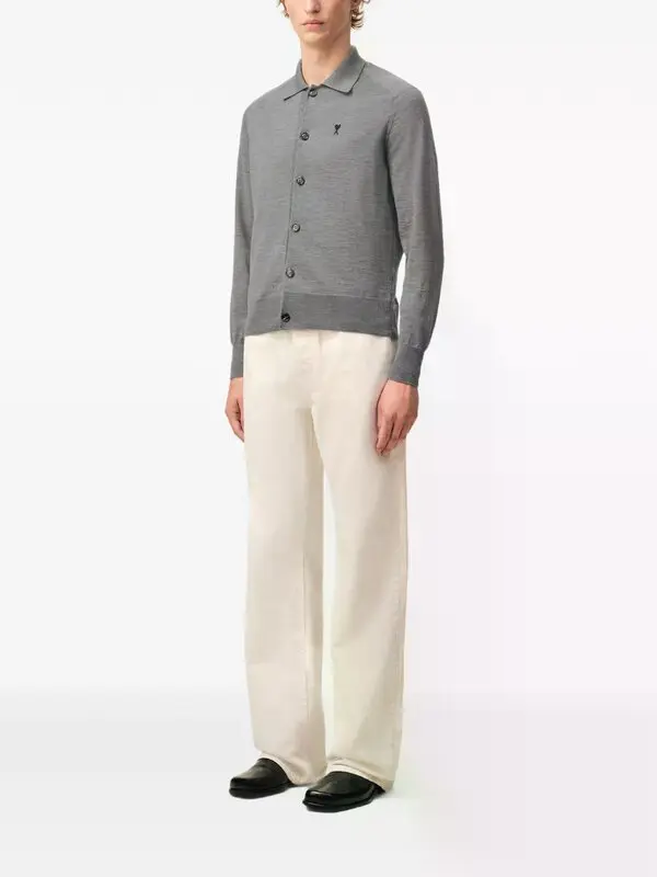 AMI Paris Merino Wool Cardigan