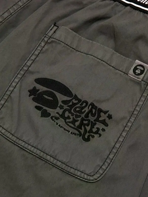 AAPE BY *A BATHING APE Logo Patch Trousers