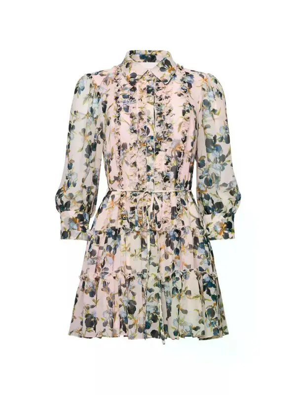 Cinq À Sept Rhys Floral-print Tiered Dress