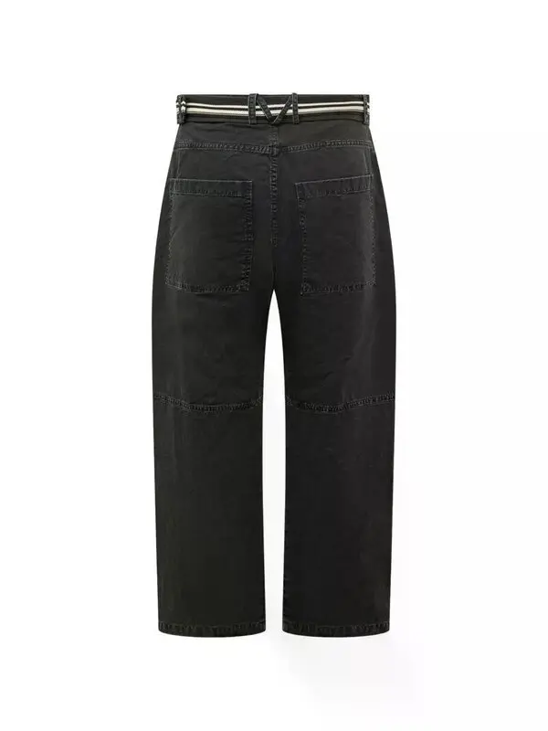 MORDECAI Belted Square Pocket Trousers - Black