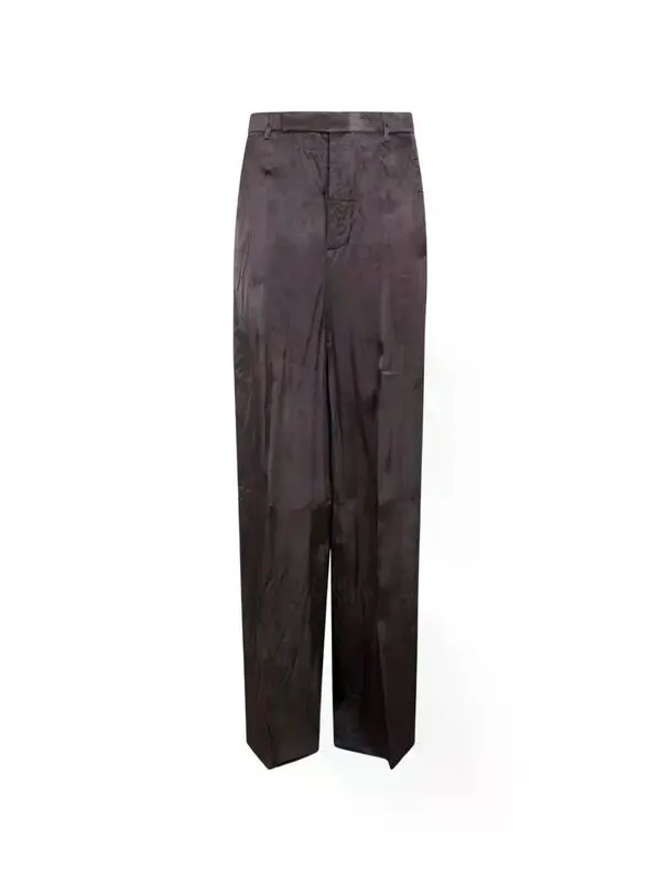 Rick Owens Dust Brown Flat-front Trousers - Grey