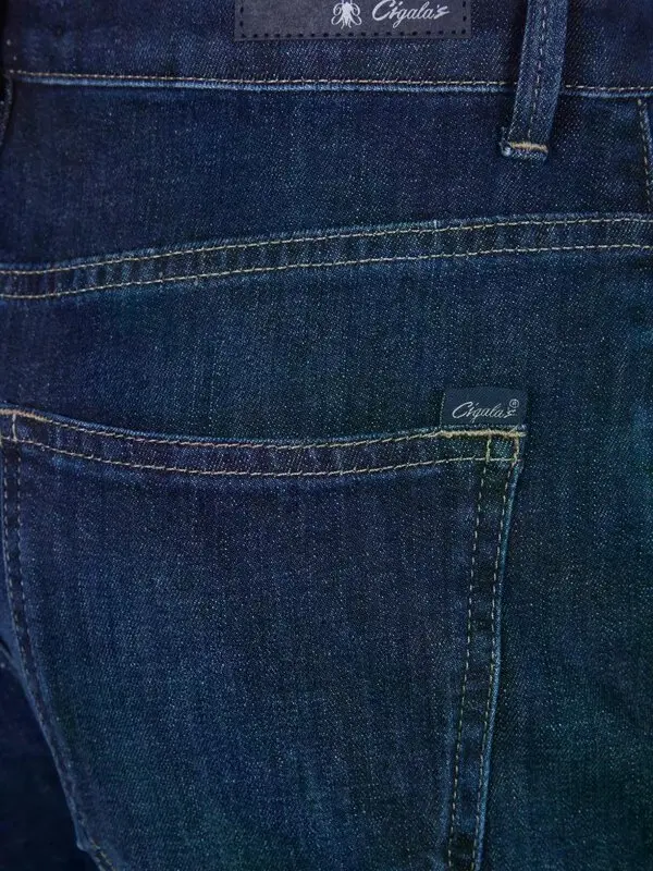 CIGALA'S Straight Leg Jeans With Logo Patch