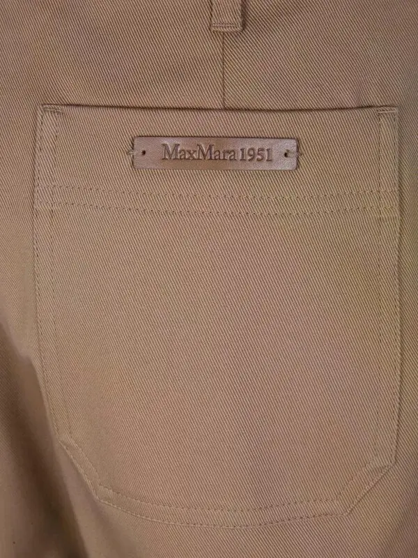 Max Mara Pleated Cotton Trousers
