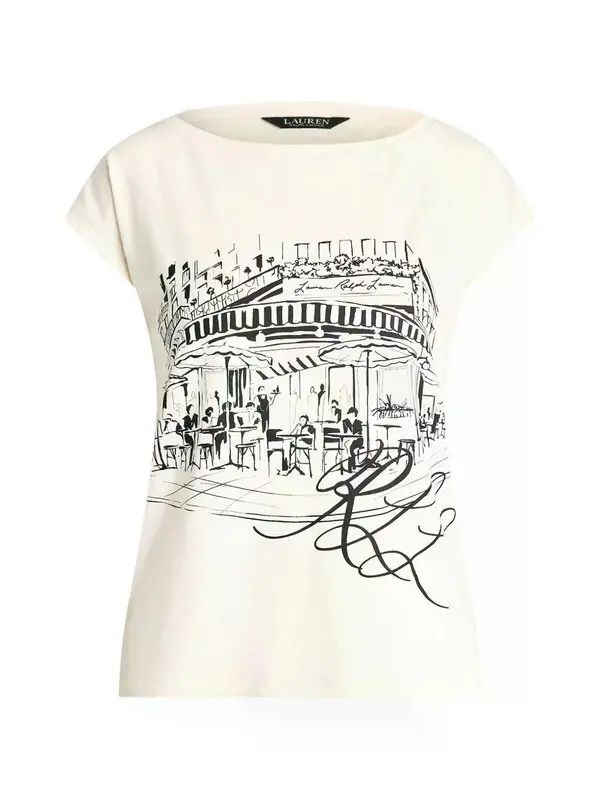 Ralph Lauren Petite Graphic T-shirt - Neutrals