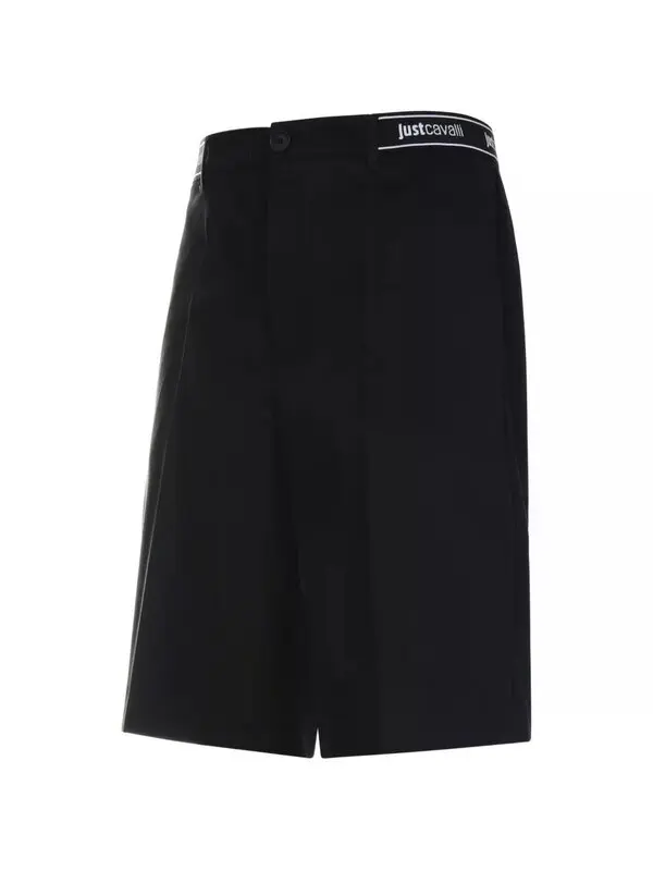Just Cavalli Logo Waistband Knee-length Shorts